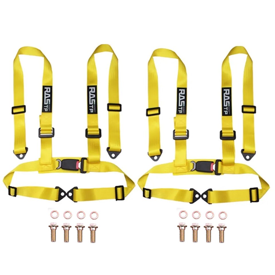 2 X UNIVERSAL 4 POINT BUCKLE RACING SEAT BELT HARNESS FOR Can-Am X3 ATV ...