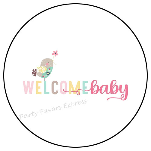 WELCOME BABY ENVELOPE SEALS LABELS STICKERS PARTY FAVORS | eBay