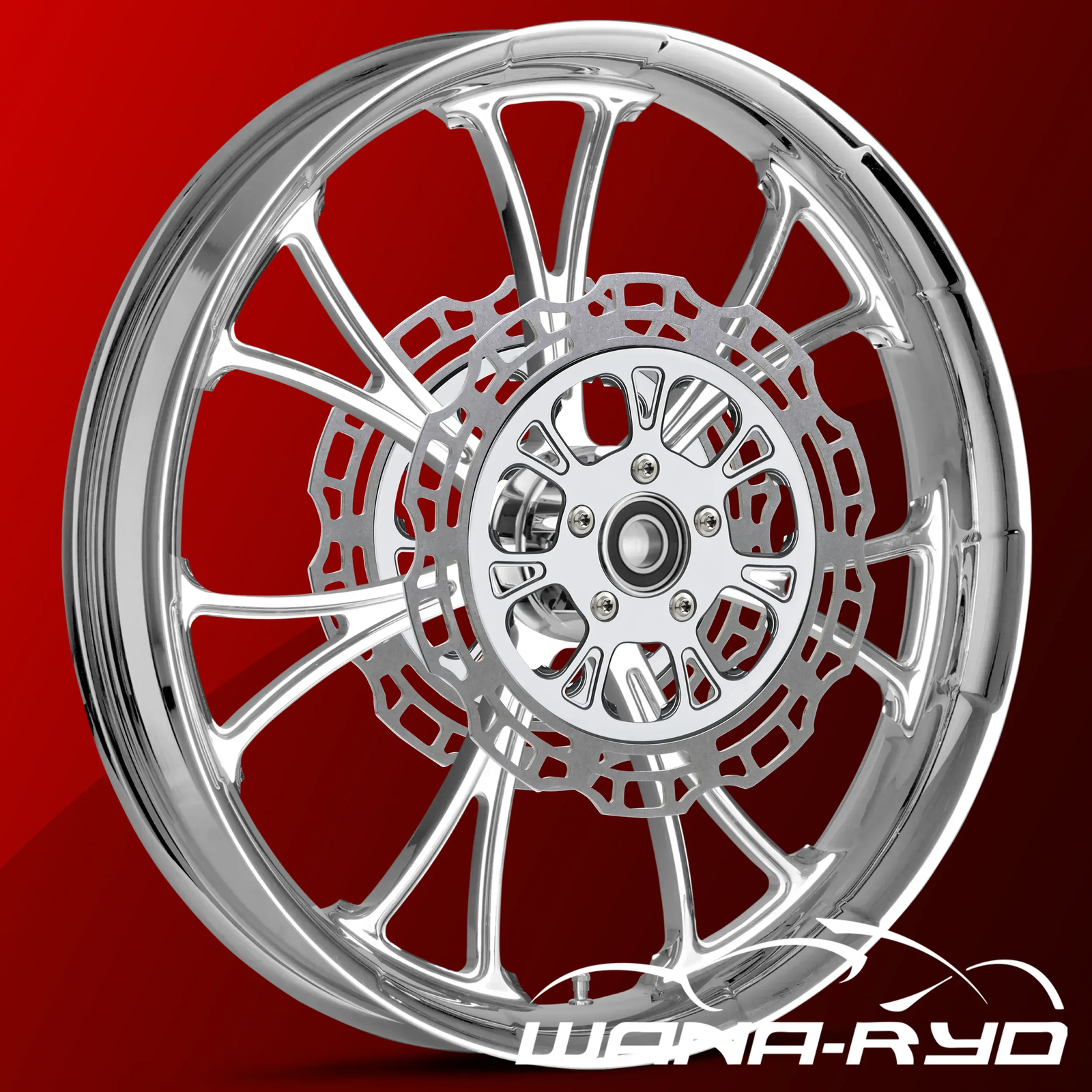 Arc Chrome 21 x 5.5" Front Wheel, Rotors - 2000-24 Harley Touring ...