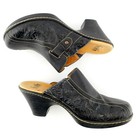 SOFFT Size 10 Black Tooled Leather Mules Heels Shoes | eBay