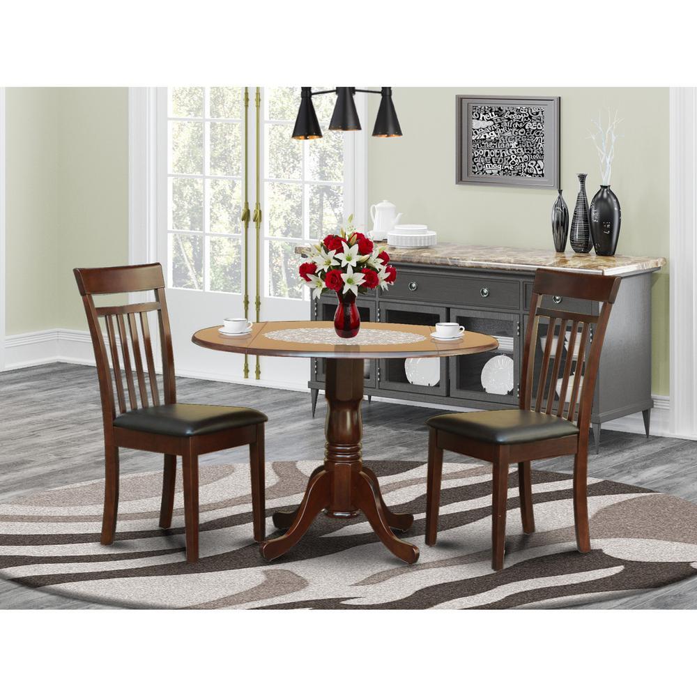 3 PC Kitchen nook Dining set-drop leaf Table and 2 Dining Chairs | eBay
