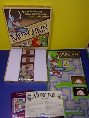 Steve Jackson Games Munchkin Deluxe Board Game - SJG1483 Preowned ...