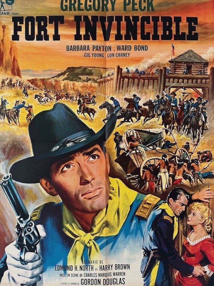 ONLY THE VALIANT (1951) GREGORY PECK - Nice art - French 24x33 | eBay