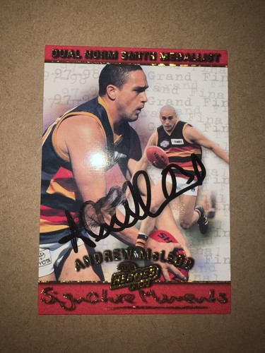 AFL ADELAIDE CROWS ANDREW MCLEOD 2001 ESP SIGNATURE MOMENTS CARD ...