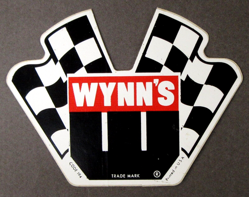 WYNN'S 3" wide sticker MINT car racing | eBay