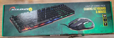 Accelerate Light-up Combo Pack Gaming Keyboard & Mouse - ENGLISH - NEW ...
