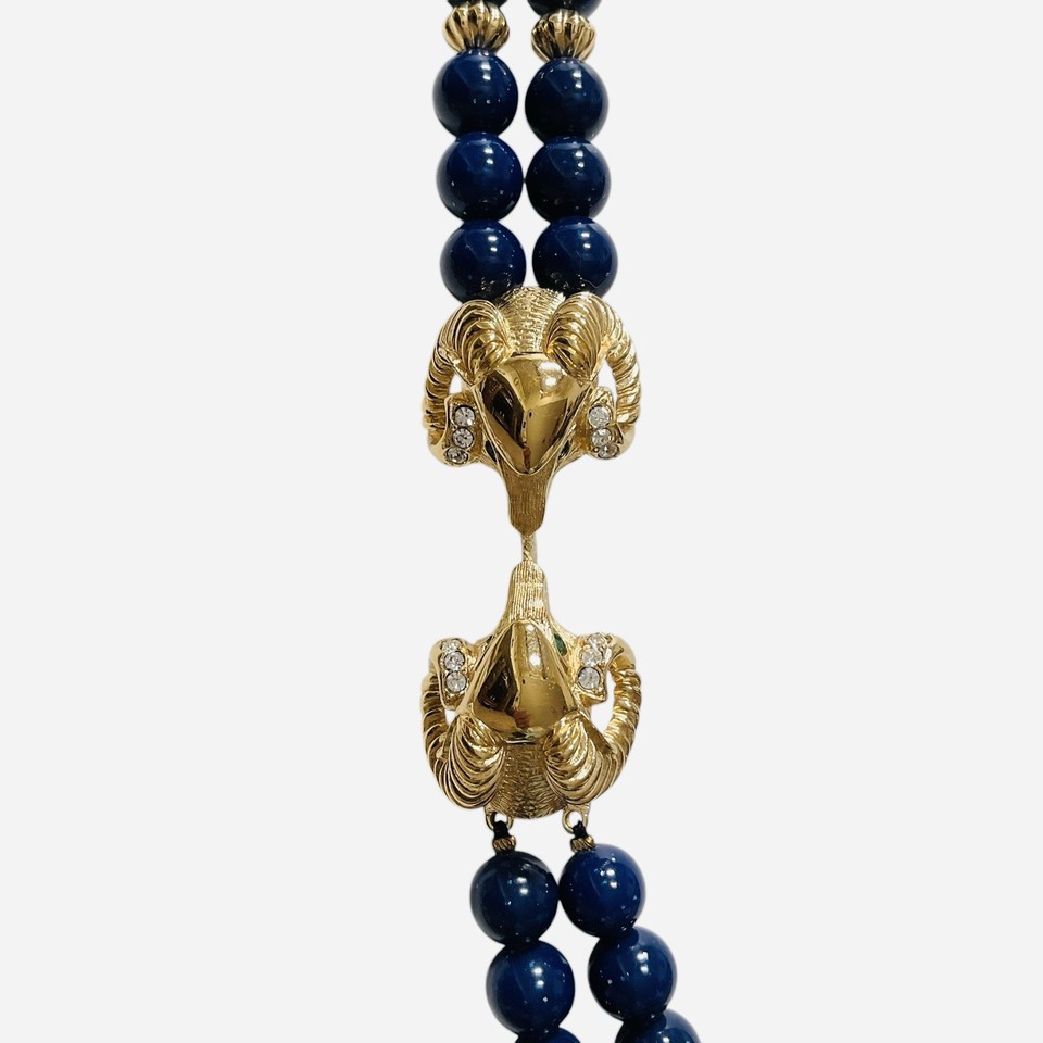 KJL For Avon Rams Head Necklace Blue Aries Sophisticated Lady Kenneth ...