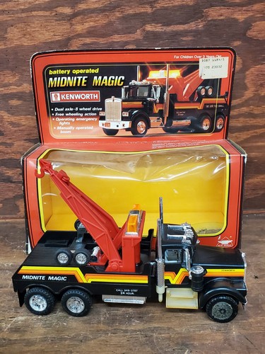 Vintage New Bright Midnite Magic Kenworth Tow Truck Original Box Not Working | eBay