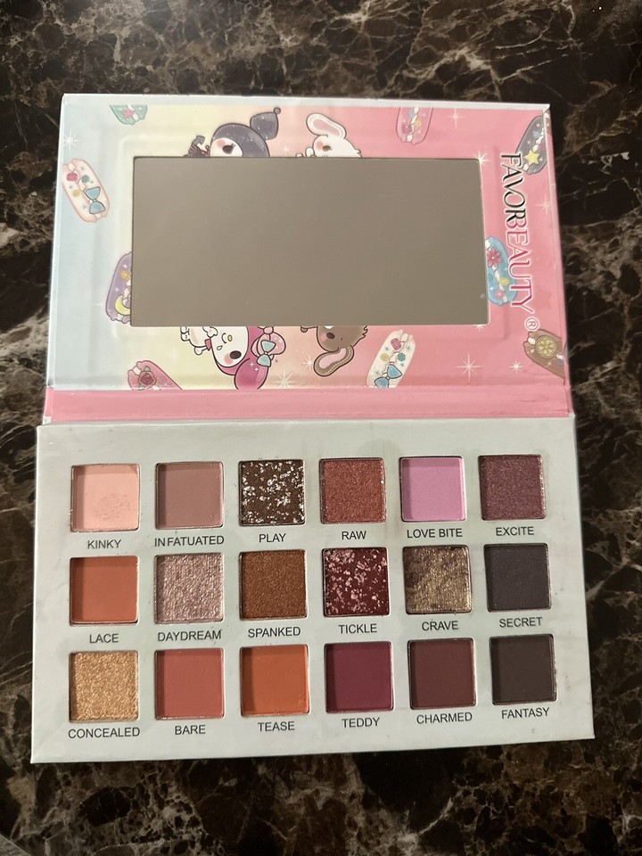 18 Sanrio Color Eyeshadow Palette - Matte Shimmer Glitter Color Palette ...
