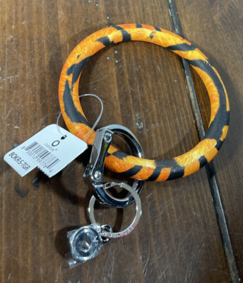 Oventure Big O Key Ring Silicon Bangle Keychain Tiger Cat Print NEW | eBay
