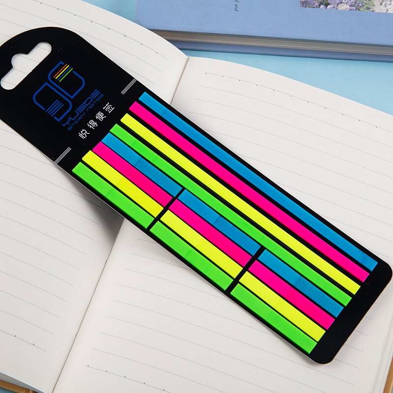 Color Transparent Fluorescent Index Tabs Flags Sticky Note Stationery ...