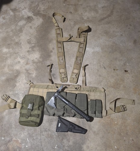 Blackhawk RRV Rhodesian Lightweight Chest Rig, Mag Pouches Coyote OD ...