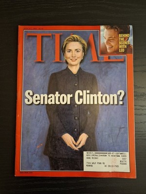 TIME MAGAZINE March 1 1999 Senator Clinton? Illustrated Politics | eBay