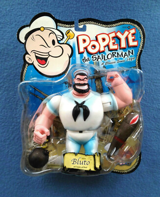 RARE SAILOR BLUTO POPEYE THE SAILORMAN 6 INCH ACTION FIGURE MEZCO 2 | eBay