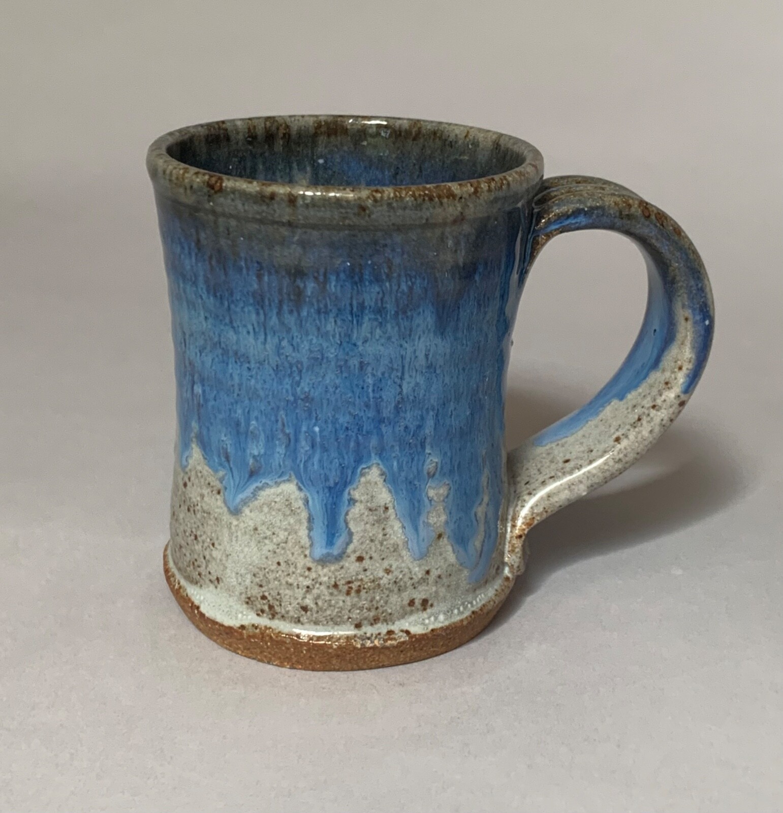 NEW Personalized" Jerry" Pottery Drip Glazed Blue Coffee Mug 4.25" Tall ...
