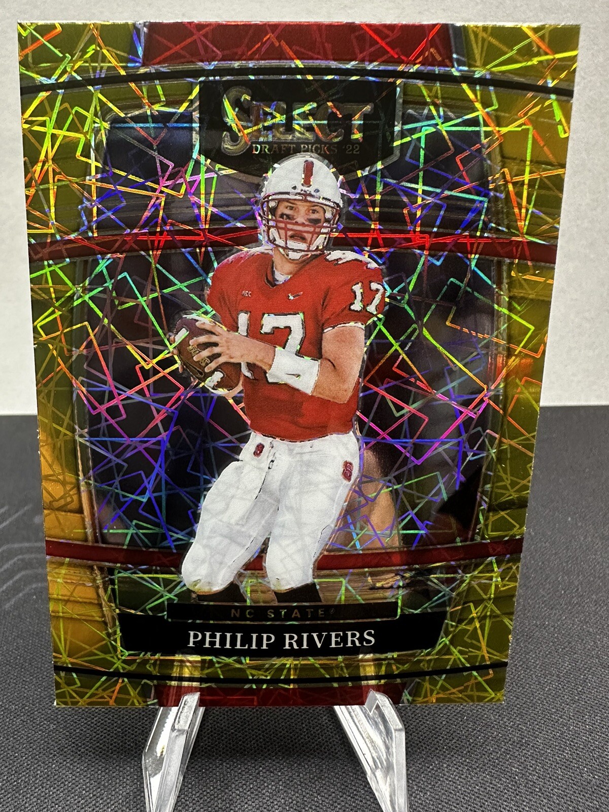 Philip Rivers 2022 Panini Select Draft Picks Gold Lazer Prizm San Diego ...