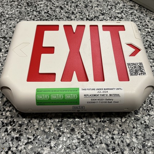 **New In Box** DUAL-LITE EVCURWDI-0-WM Exit Sign P/N 93060026 | eBay