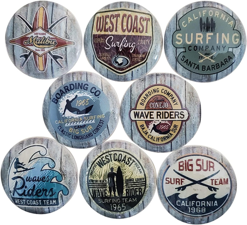 Beach Cabinet Knobs - Set of 8 Wooden Cabinet Knob Small Cabinet Drawer ...