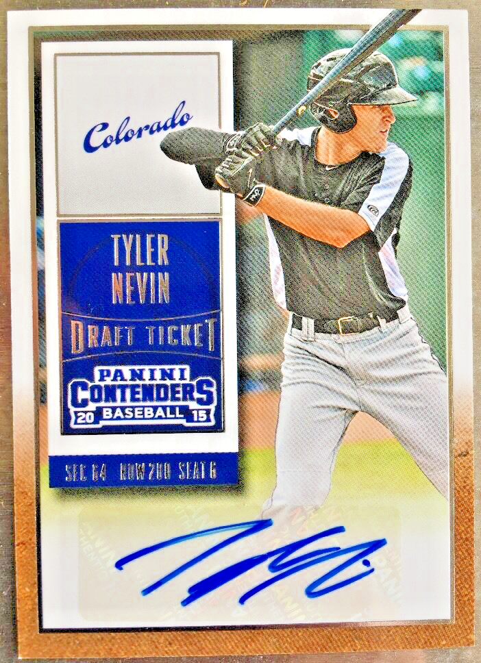 TYLER NEVIN RC SIGNED 2015 PANINI CONTENDERS #48 CERTIFIED ROOKIE AUTO ...