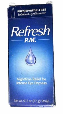 Refresh PM P.M. Lubricant Eye Ointment 0.12 oz EXP 01/26 DISCONTINUED ...