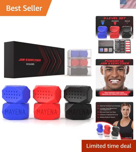 Silicone Jaw Trainer for Men & Women - 3 Levels of Resistance Included ...