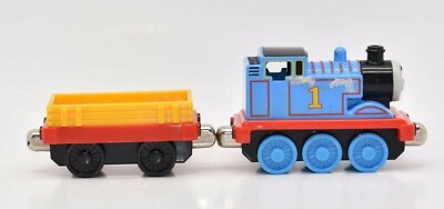 Thomas & Friends Take N Play Thomas + Yellow Flat Bed Car Trains Fisher ...