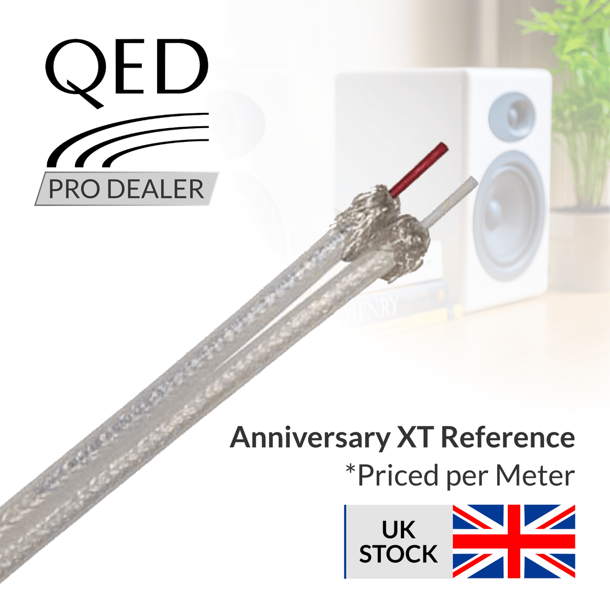 Qed Silver Anniversary Xt Reference Biwire Speaker Cable QED Silver