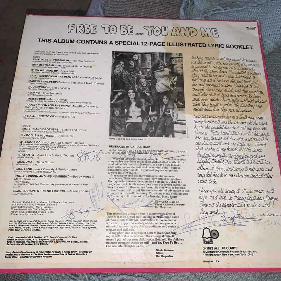 Marlo Thomas and Friends Free to be Me record & booklet. Vinyl LP | eBay