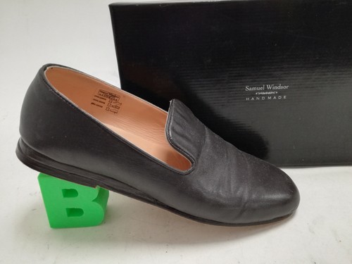 Samuel Windsor Handmade Black Leather Slippers UK Size 11 | eBay UK