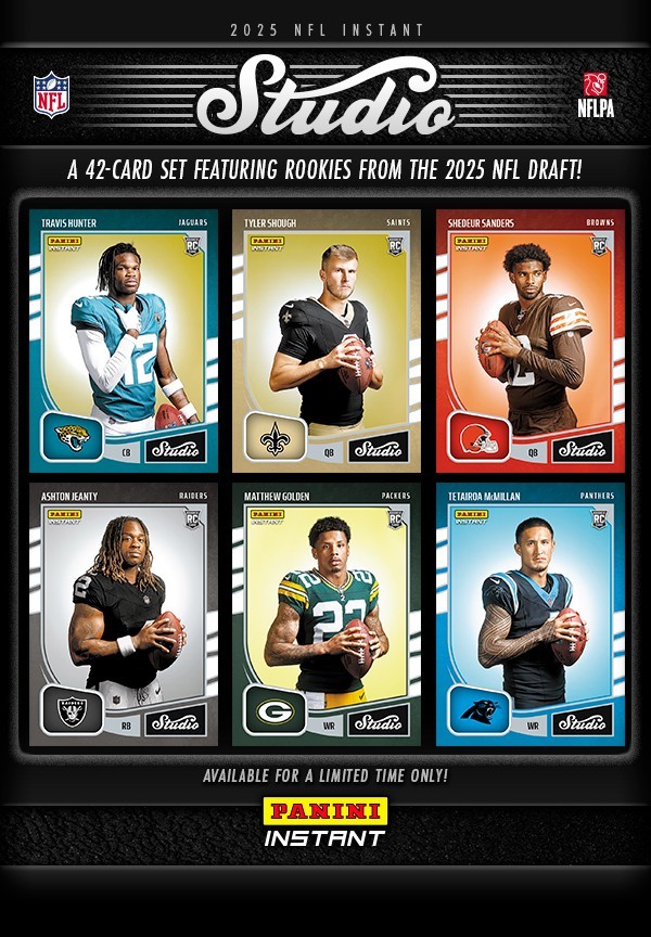 2025 NFL INSTANT STUDIO ROOKIES SET - 42 cards Base Set On Hand Limited ...