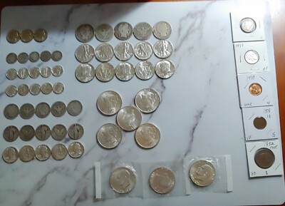 Nice Lot Of 61 Coins. 56 Silver Plus 5 Collector Coins. Please Read. | eBay