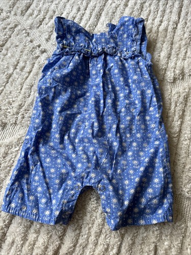 Mini Boden Giles Blue Floral Romper 6-12mo | eBay