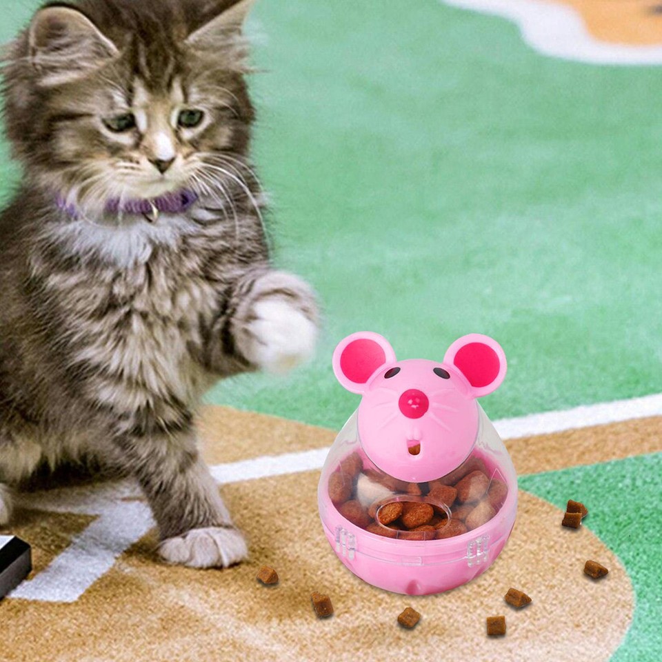 1 Pcs Cat Food Mouse Ball Dispenser Cat Treat Toy Slow Feeder ...
