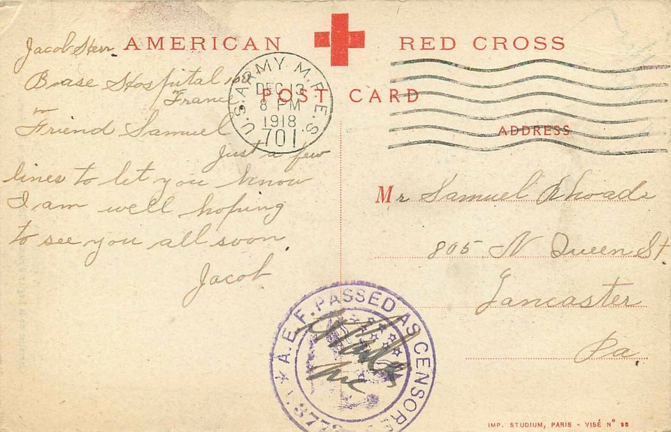 Postcard WWI Marshall Joffre 1918 Red Cross A.E.F. Cancel | eBay