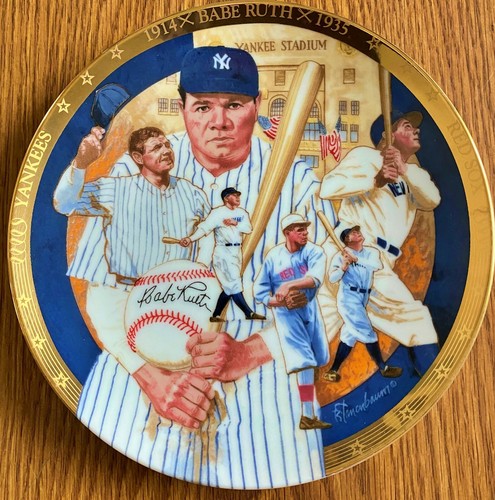 THE HAMILTON COLLECTION "THE IMMORTAL" BABE RUTH Best Of Baseball Plate ...