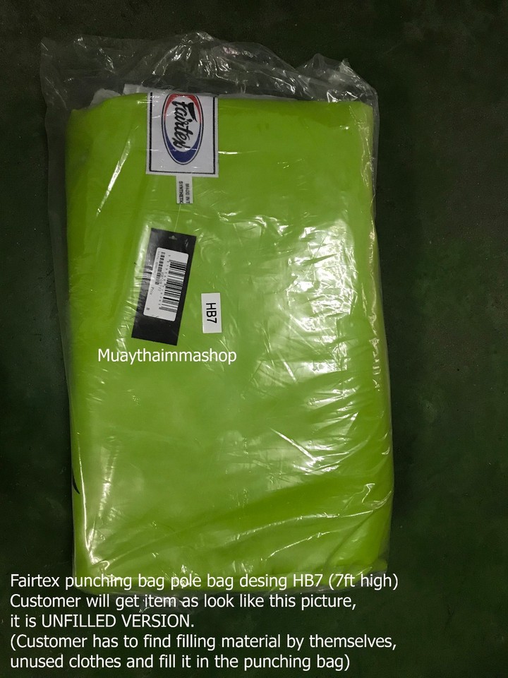 UNFILLED GENUINE 7ft Pole Fairtex Muay Thai Kick Boxing K1 MMA Heavy ...