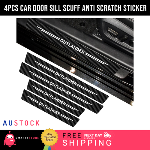 4 X Mitsubishi Outlander Car Door Sill Scuff Anti Scratch Sticker ...