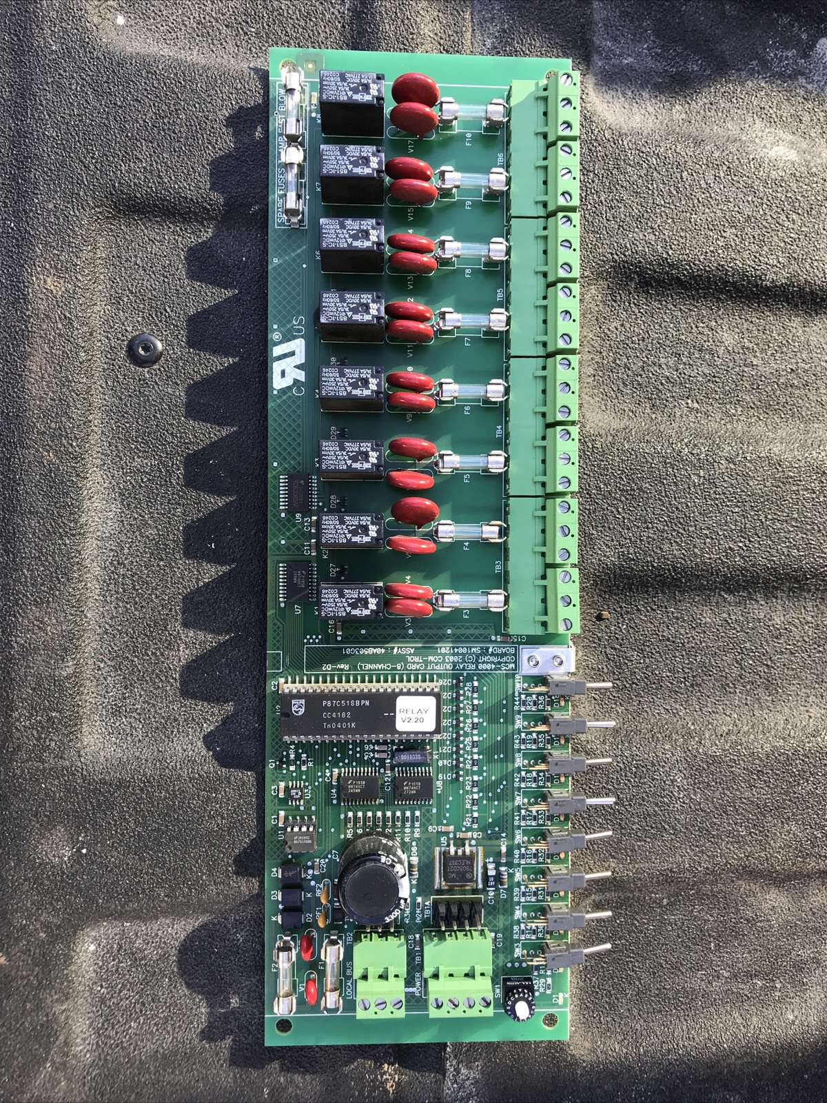 MCS-4000 RELAY OUTPUT CARD 8-CHANEL) BOARD SM10041201 REV-D1 ASSY ...