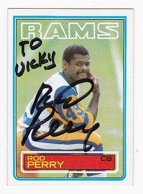 ROD PERRY AUTOGRAPHED CARD 1983 TOPPS LOS ANGELES RAMS INSCRIBED | eBay