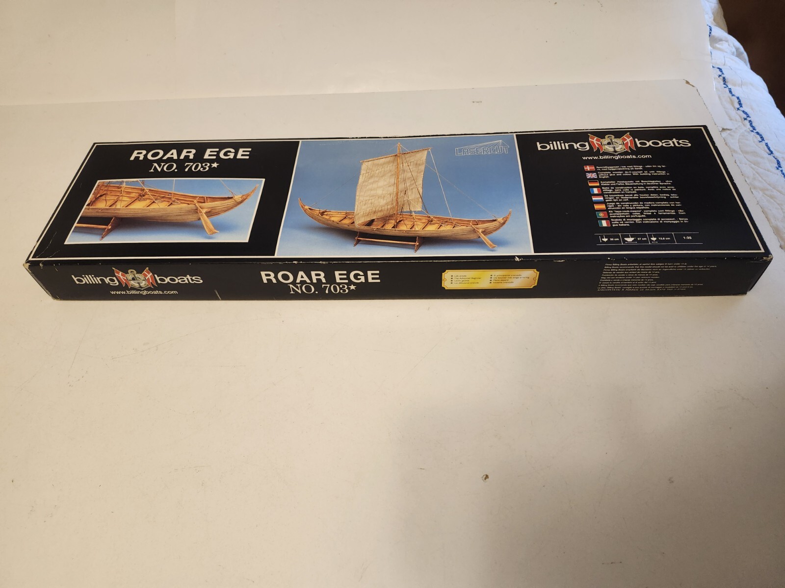 Vintage Billing Boats Roar Ege 703 Danish Viking 1:25 wooden model boat ...