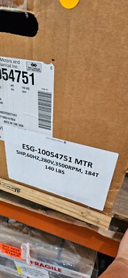 5 HP, Explosion proof, 208 V /3 phase/60 hz, 3600 RPM, 184T frame (A-37 ...