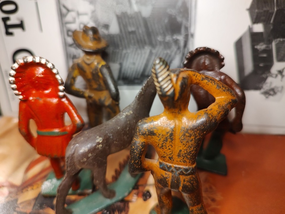 Cast Iron Cowboy & Indians Lot 5 | eBay