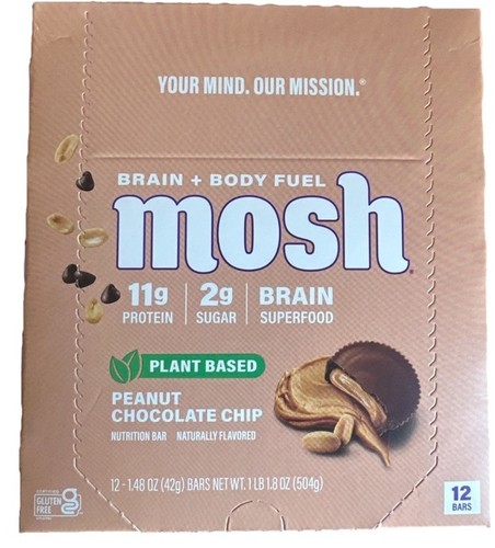 MOSH Peanut Butter Chocolate Plant Based Keto Protein Bars, High ...