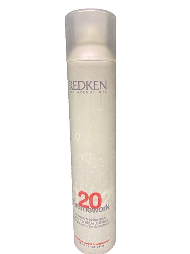 REDKEN STYLING FRAME WORK 20 MAXIMUM CONTROL HAIR SPRAY 11oz DISTRESSED ...