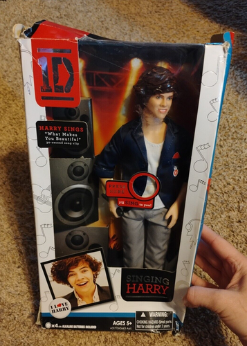 NEW 1D One Direction Harry Styles Singing Harry 12" Doll Hasbro 2011 ...