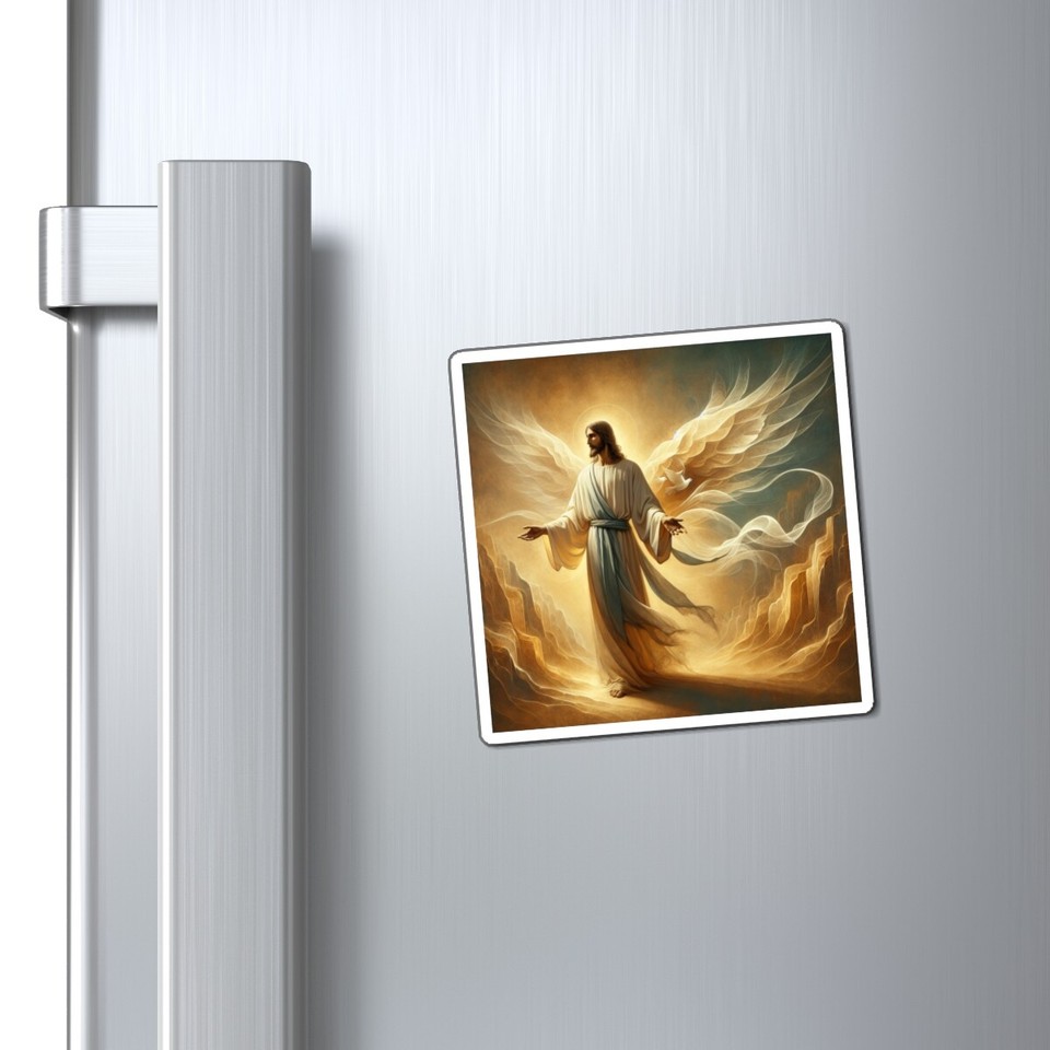 Jesus Christ Fridge Magnet 3x3, 4x4, 6x6 - Divine Mercy Glow Wings | eBay