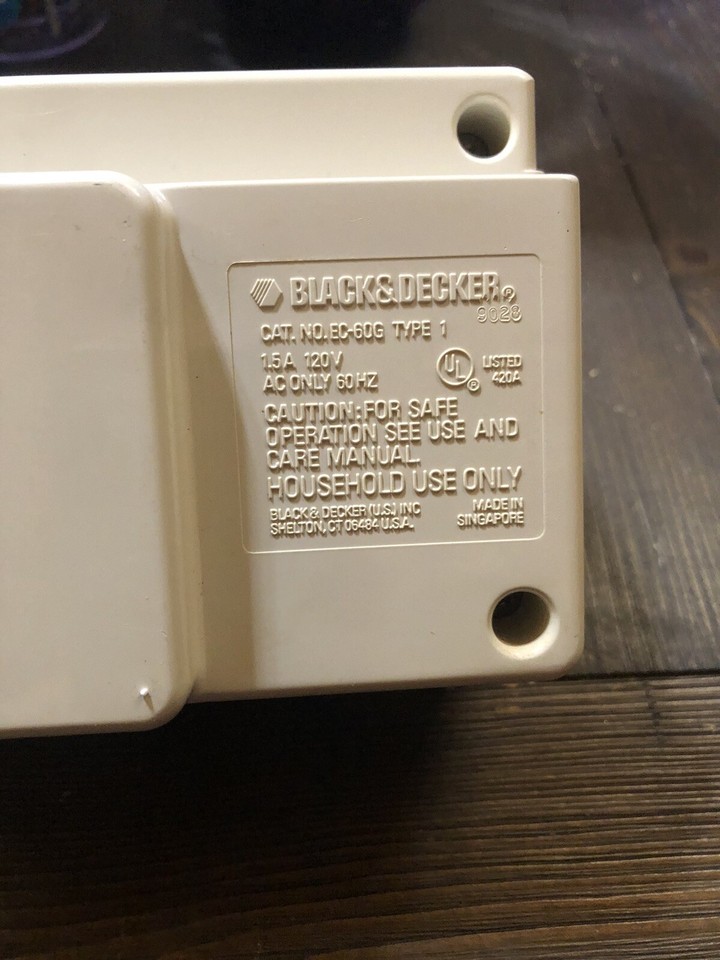 Black & Decker Space Maker Can Opener Under Cabinet Mount EC-60G Type 1 ...