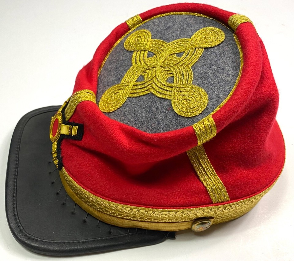 CIVIL WAR CONFEDERATE GENERAL SR. ARTILLERY OFFICER KEPI FORAGE CAP HAT ...