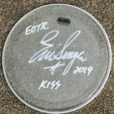 KISS Signed Drum Eric Singer Autographed Drum Stage Used (Simmons ...