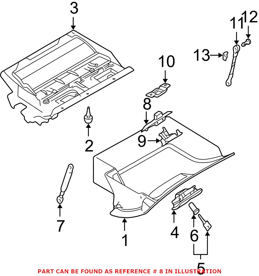 Genuine OEM Glove Box Latch for BMW 51168163017 | eBay